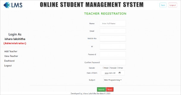 LMS Web Application Documentation